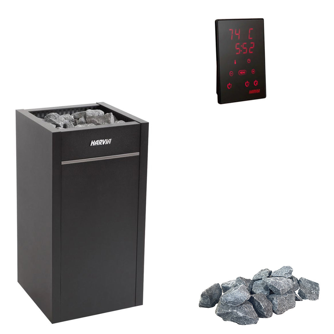 Harvia Virta HL | Elektro Saunaofen Set mit Harvia CX110 Bedienfeld + – PEQU
