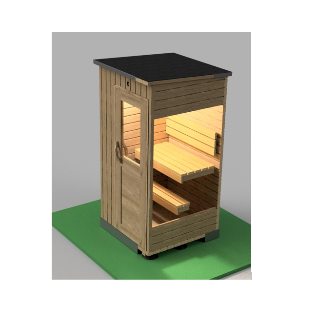 wellmia® Spirit Mini Outdoor | 230V Mini Sauna für 1 bis maximal 2 Per ...